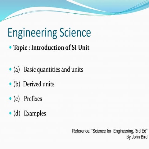 1. SI Unit presentation for engineering students | PDF