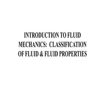 1. Introduction to Fluid Mechanics.pptx. | PPTX
