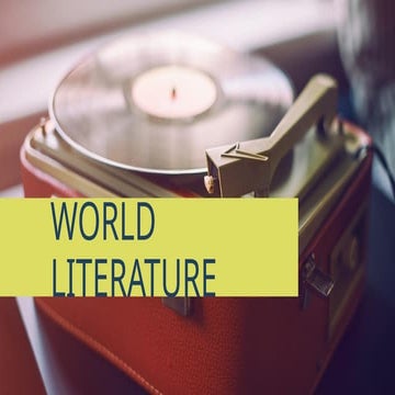 world literature topic in english grade 10 | PPTX
