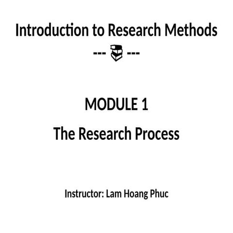 Research Process - Research Methods course | PPTX