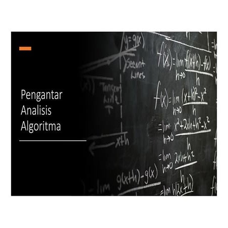 Pengantar Analisis Algoritma (Analisis Algoritma) | PDF