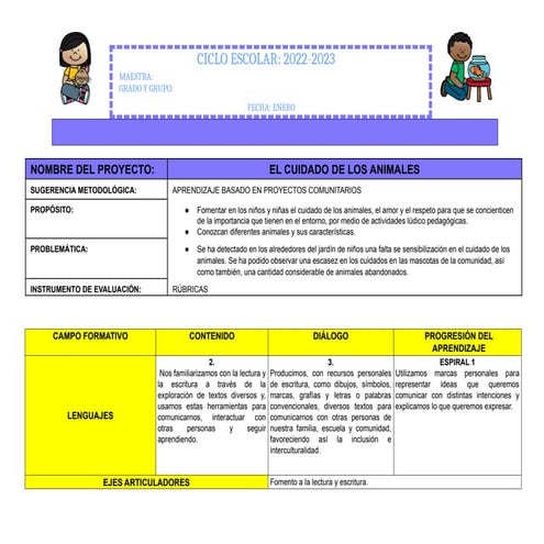 Proyecto de aprendizaje los animales | PPT