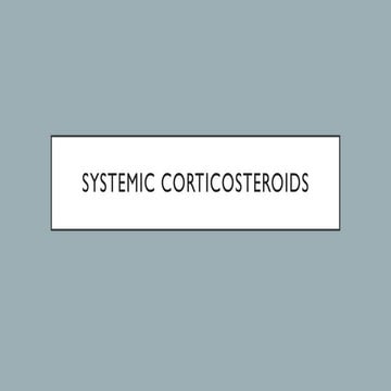 1. systemic corticosteroids presentation | PPTX