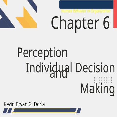 1. HBO Chapter 6 - Perception and Individual Decision Making.pptx