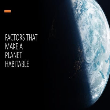 4 Conditions For Life On Earth | PPT