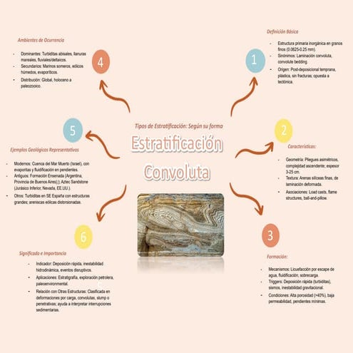 Estratificación convoluta y estratificación imbricada , mapas mentales ...