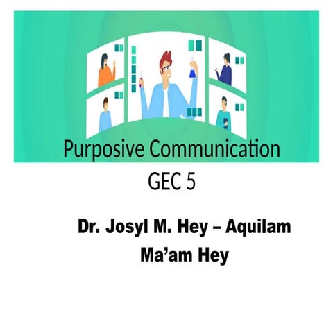 1. The Communication Process purposive com | PPT
