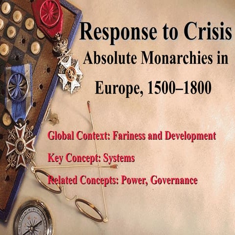 1. Absolutism in Europe is a presentation | PPT
