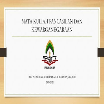 PENGANTAR PKN LATAR BELAKANG, TUJUAN PPKN | PPTX