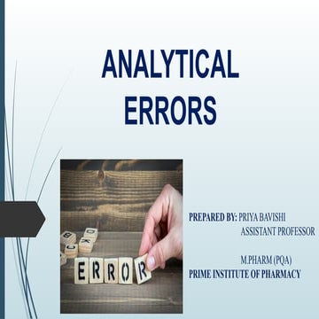 Analytical and post analytical errors in laboratory | PPTX