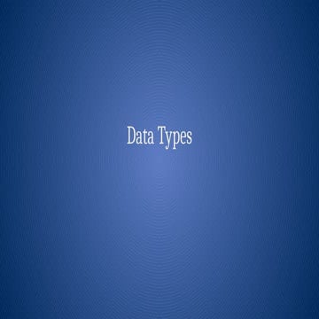 1.a Data Types.pptx and types of data with its importance | PPTX