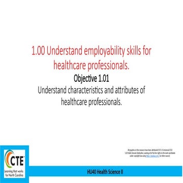 1.01 Characteristics and Attributes of Healthcare Professionals | PPTX