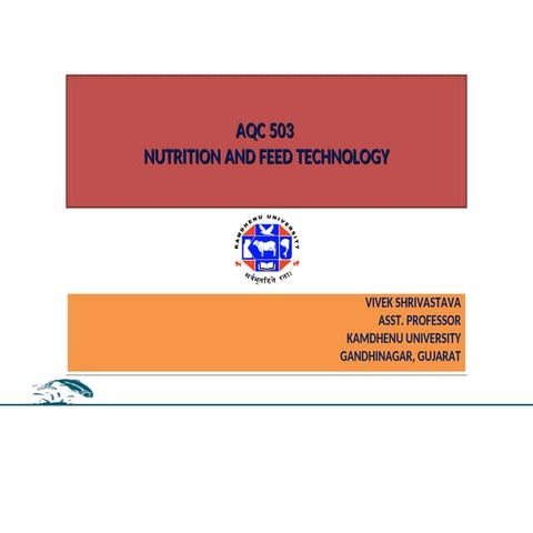 FISH NUTRITION AND FEED MANAGEMNT in aquaculture | PPT