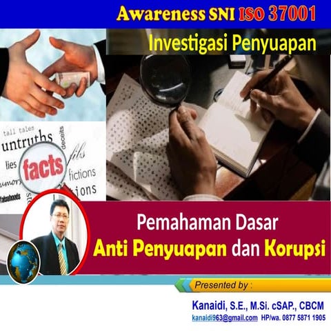 Pemahaman Dasar Anti Penyuapan dan Korupsi _Training "INVESTIGASI ...