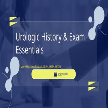 A Guide to the Clinical Male Urogenital Examination | PPTX