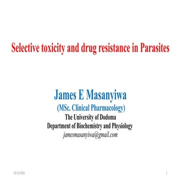 1. Selective toxicity and parasite resistances.pptx