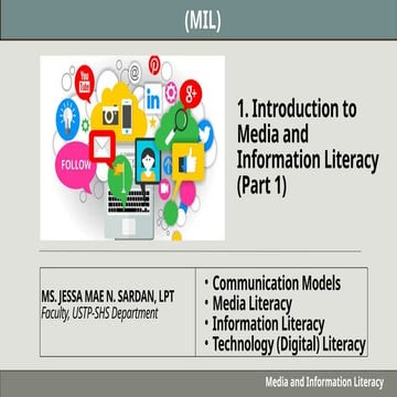 Media and Information Literacy - Module 1: Week 1 | PPTX