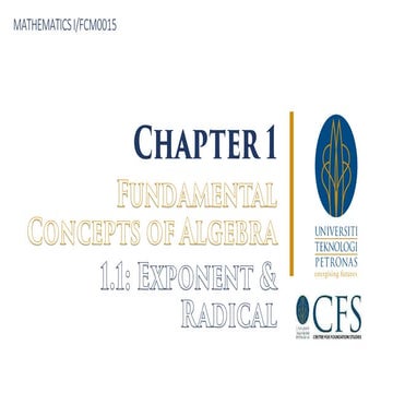 EXPONENTS AND RADICALS | PPT