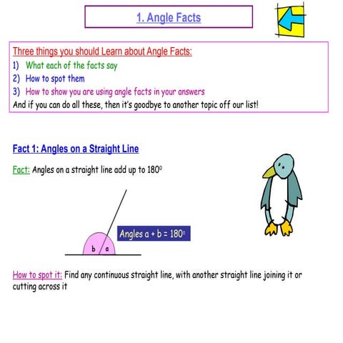 1. Angle Facts.ppt tells angle you abotu | PPT
