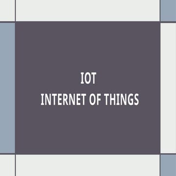 introduction to internet of things basics | PPTX
