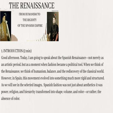 The Spanish Renaissance: Fashion as Political Power and Rigid Elegance ...