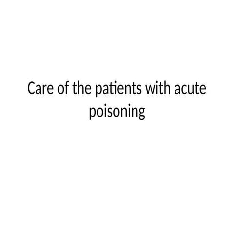 Comprehensive Clinical Approach to Organophosphate (OPC) Poisoning ...