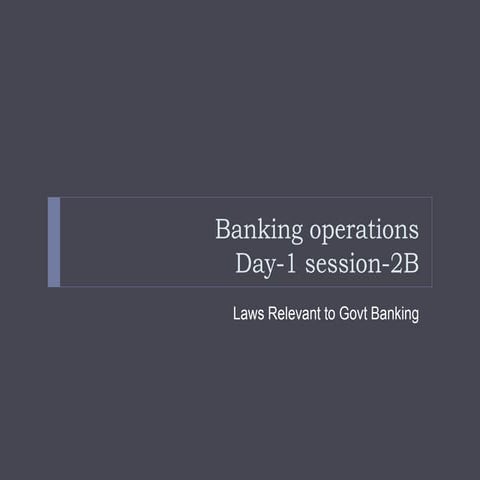 1 2 b-banking operations-i | PPT