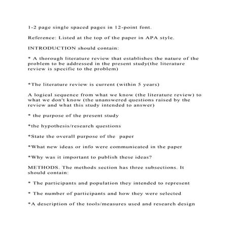 1-2 page single spaced pages in 12-point font. Reference Listed.docx