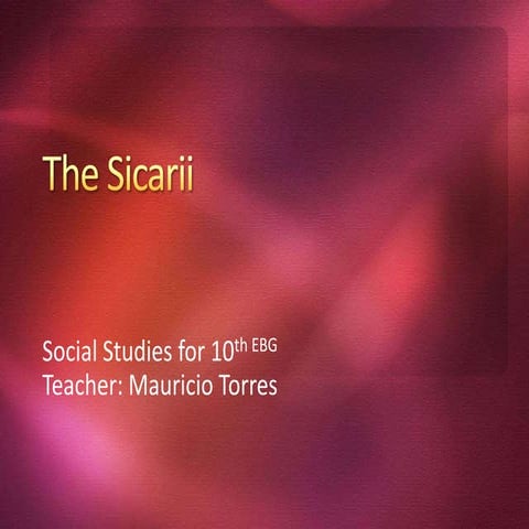 Sicarii & Poster Activity | PPTX