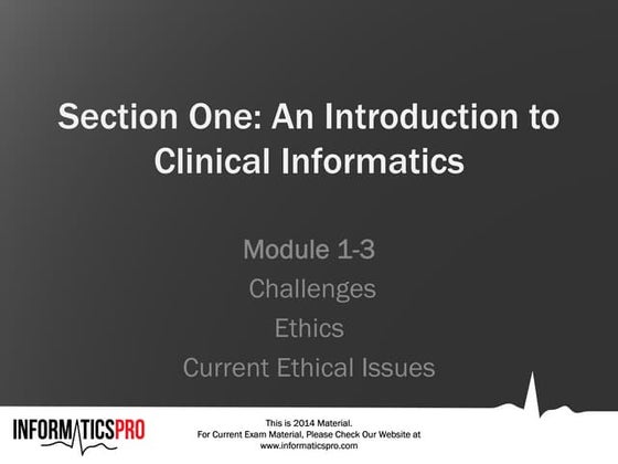 10-3 Clinical Informatics System Selection & Implementation | PPT