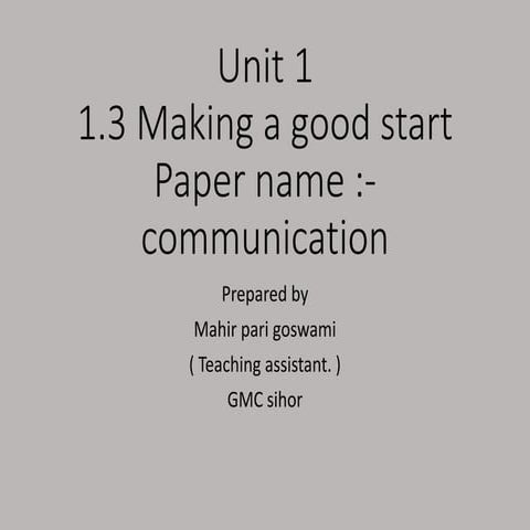 1 3 making good start-wps office | PPT