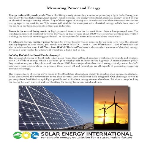 Measuring Energy | PDF
