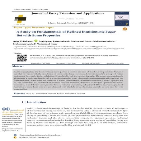 A study on fundamentals of refined intuitionistic fuzzy set with some properties | PDF ...