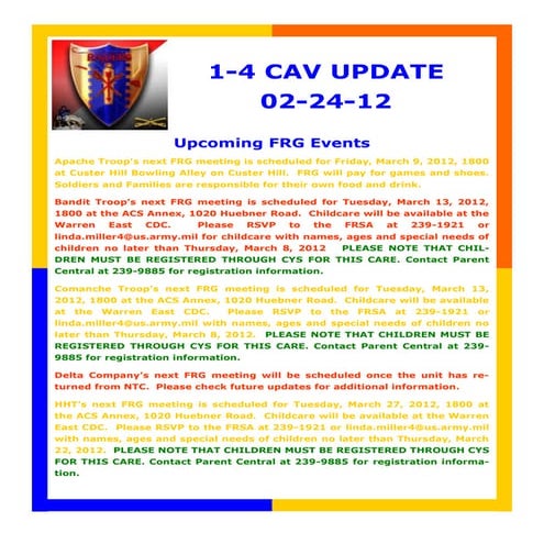 1 501st infantry deployment soldier info sheet v5[1] | PDF
