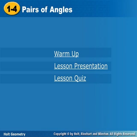 1-4Pairs of Angles.ppsx basic geometry for highschool or gradeschoolers ...