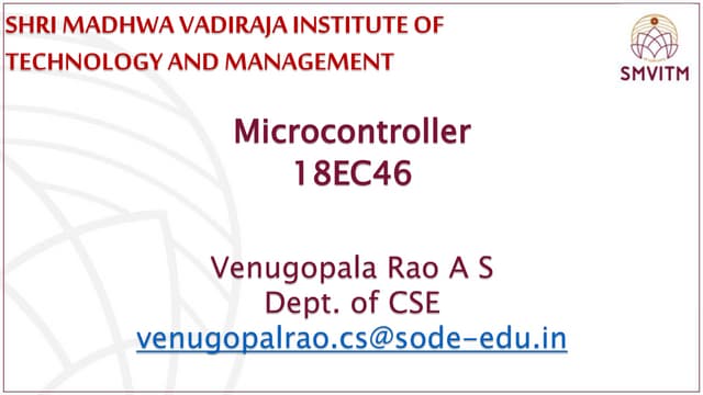 8051 Microcontroller ppt | PPTX
