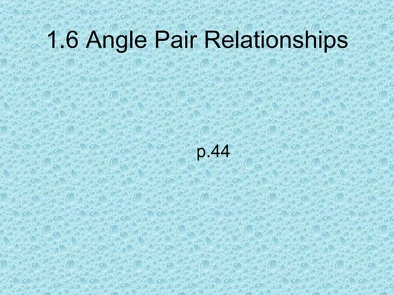 1.5 Complementary and Supplementary Angles | PPT | Physics | Science