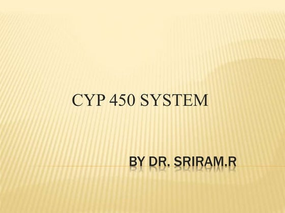Cytochrome p450 | PPT