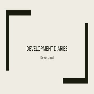 Development Diaries | PPT