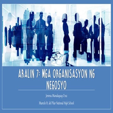Mga Organisasyon ng Negosyo | PDF