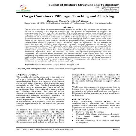 cargo containers pilferage | PDF