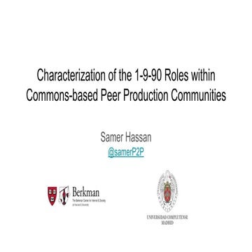 Characterization of the 1-9-90 Roles within Commons-based Peer ...