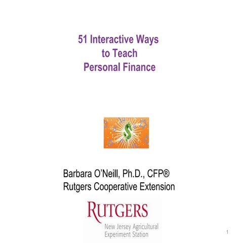 51 Interactive Ways to Teach Personal Finance-11-17 | PPT
