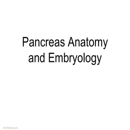 1-Anatomy and Embryology of Pancreas pdfpdf | PDF | Endocrine and ...