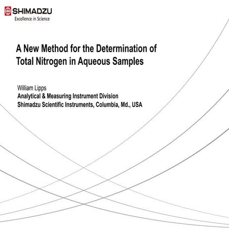 A New Method for Determination of Total Nitrogen in Aqueous Samples | PDF