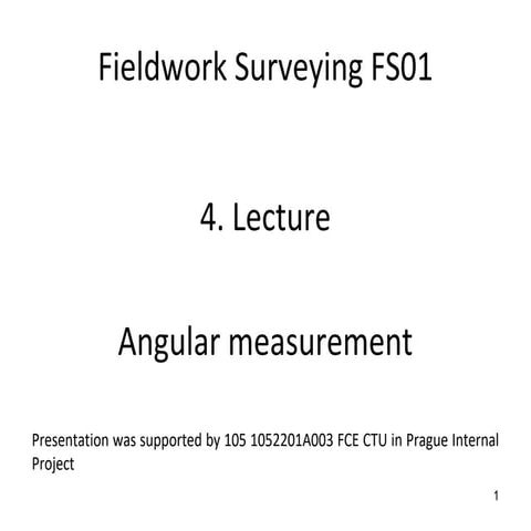 Fieldwork Surveying -Surveying- Angular Measurement | PDF