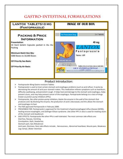 Lan Capsules (Generic Lansoprazole Capsules) | PPT