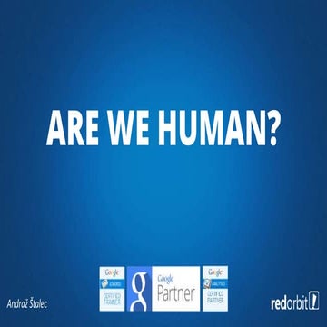 inOrbit 2015: Are we human? | PPTX