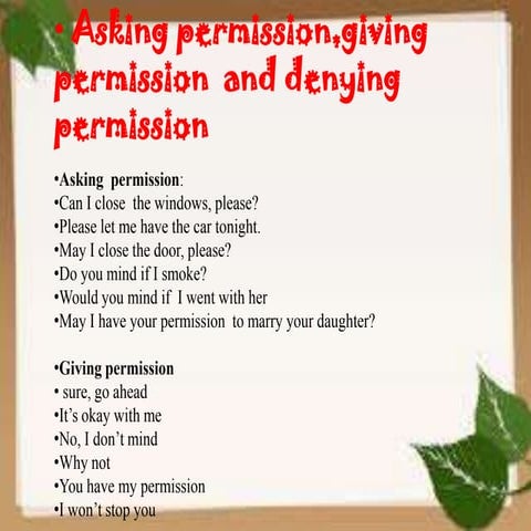 1. askingpermission | PPT