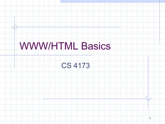 1 Basic Html Introduction To Basic Html Concepts Ppt